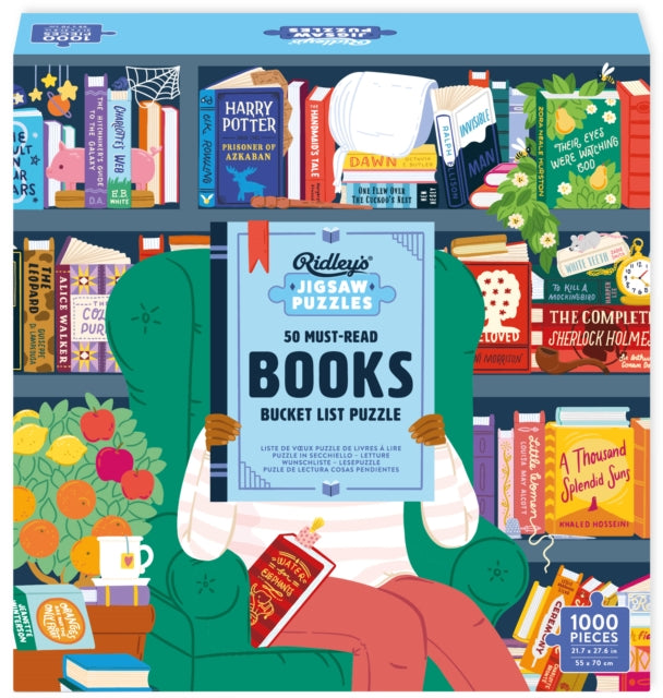 50 Must-Read Books of the World Bucket List 1000-Piece Puzzle by Ridley ...